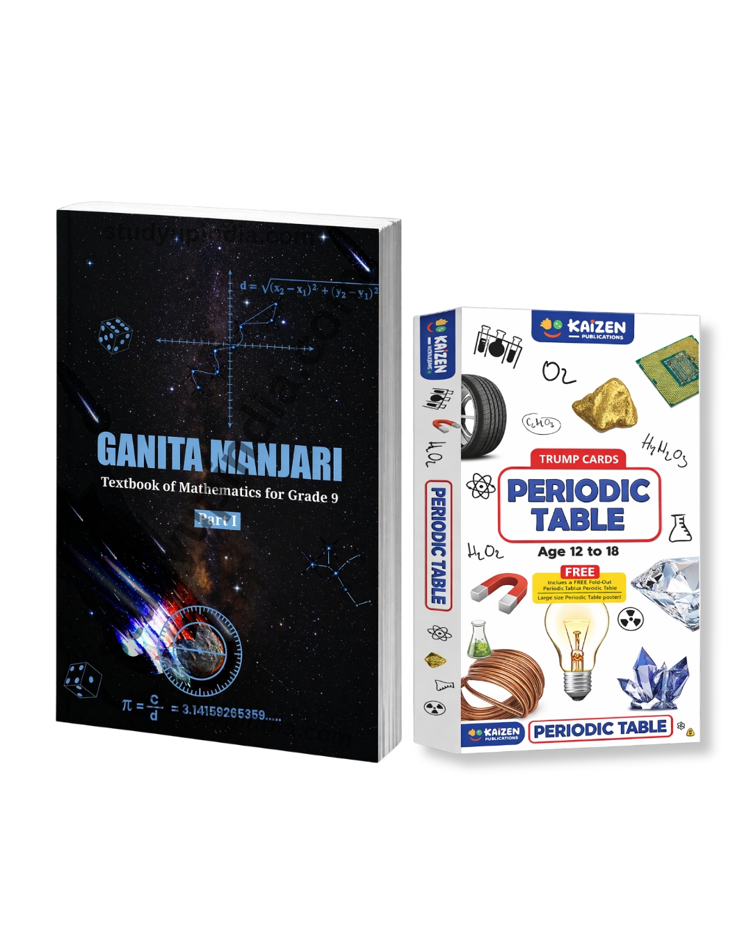 NCERT Class 9 Ganita Math book & Periodic table Cards Combo - StudyUpIndia